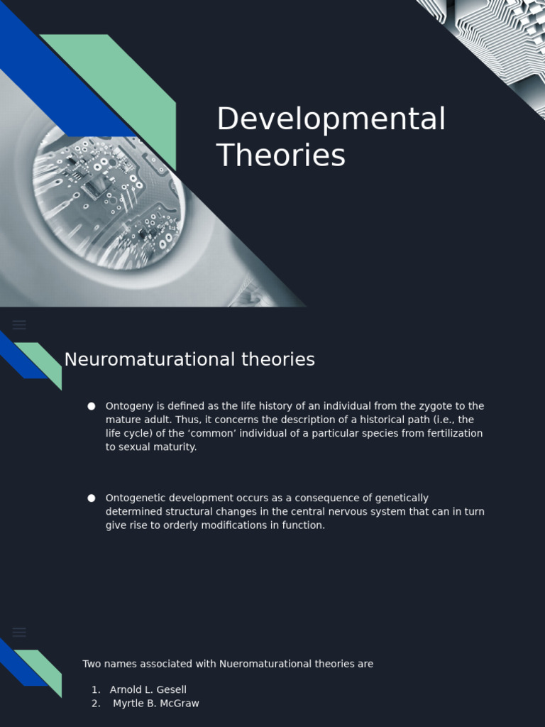 Neuro Maturational Theories Development | PDF | Behaviorism | Child Development