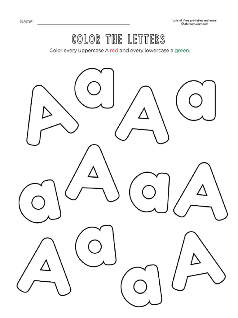Letter A Coloring Worksheets From | PDF