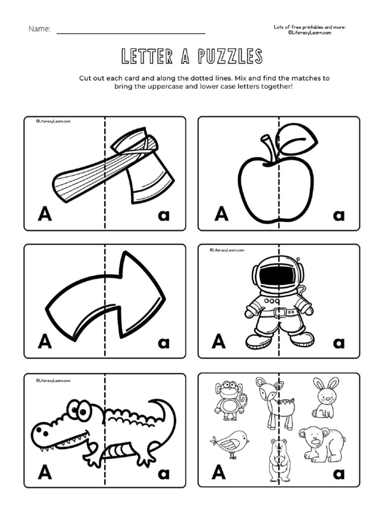 Letter A Puzzles From | PDF