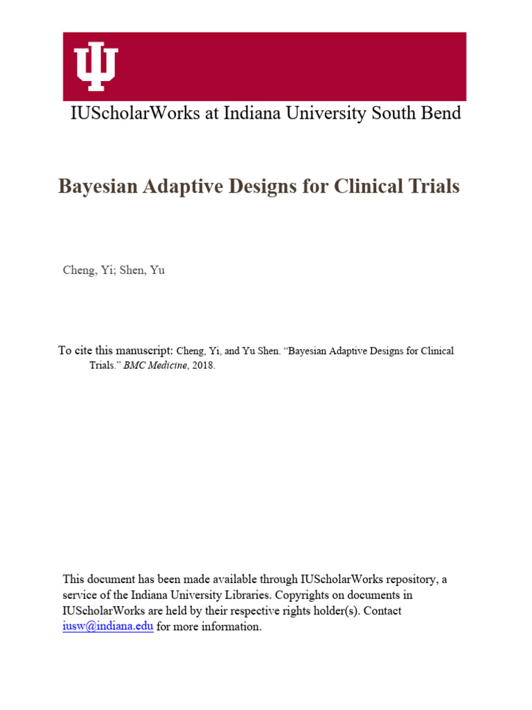 EN - Bayesian Adaptive Designs For Clinical Trials | PDF | Loss ...