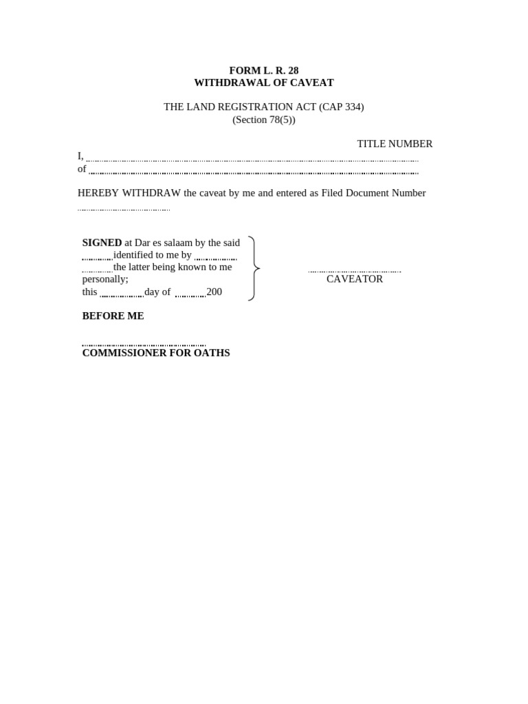 28-Withdrawal of Caveat | PDF