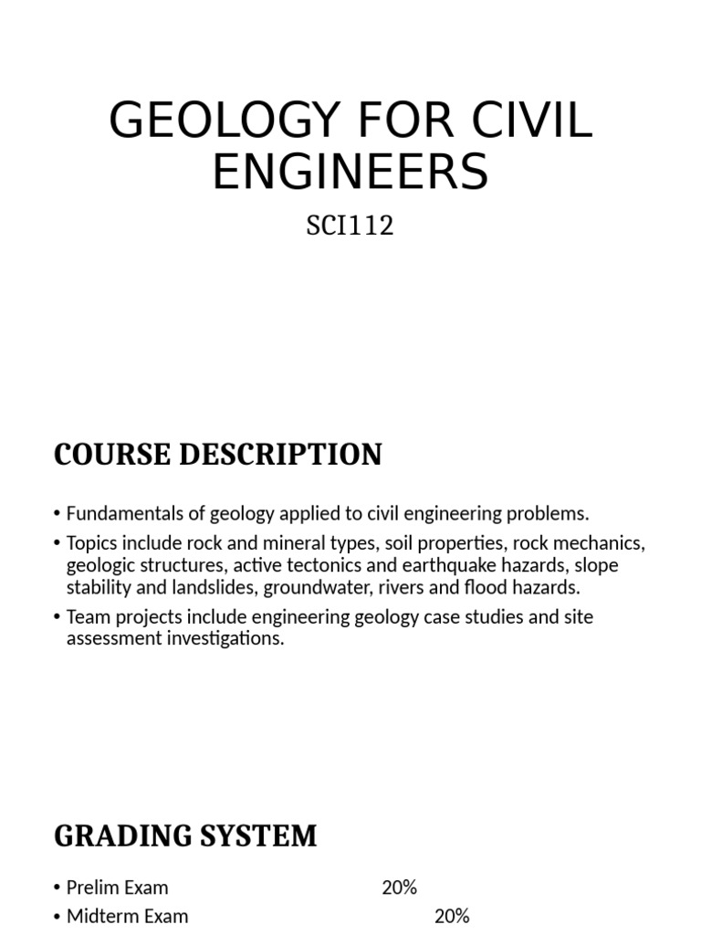 Geology For Civil Engineers | PDF | Rock (Geology) | Geology