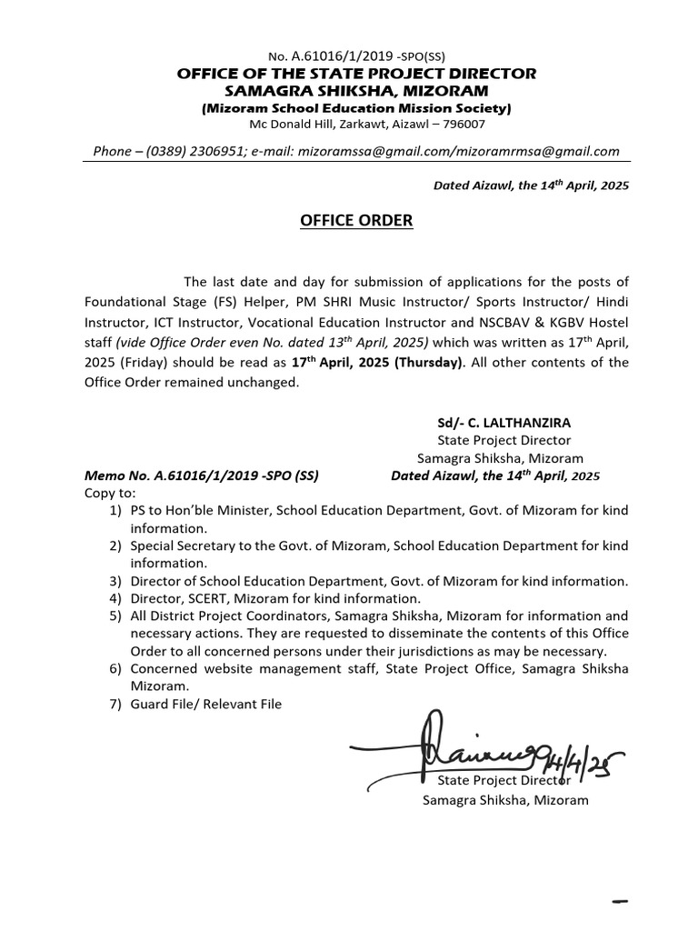 Corrigendum On Extension of Submission of Applications | PDF