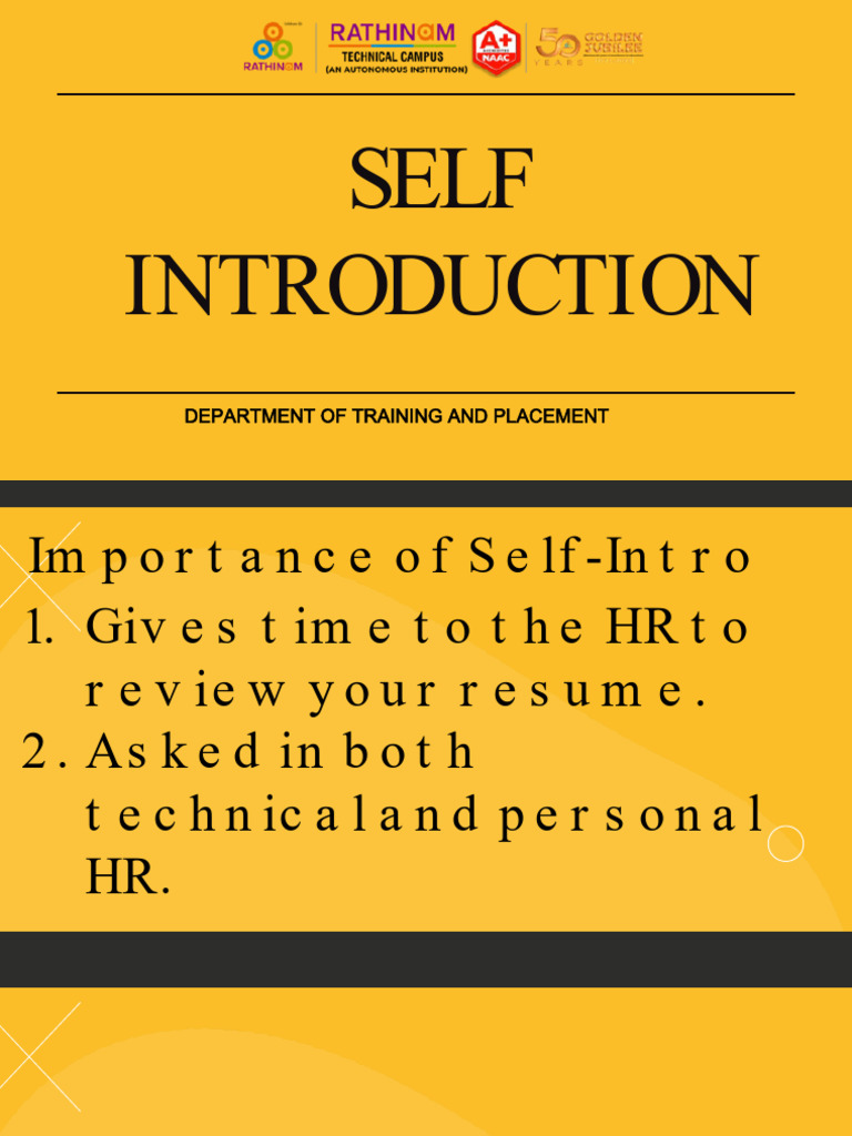 Self Intro | PDF
