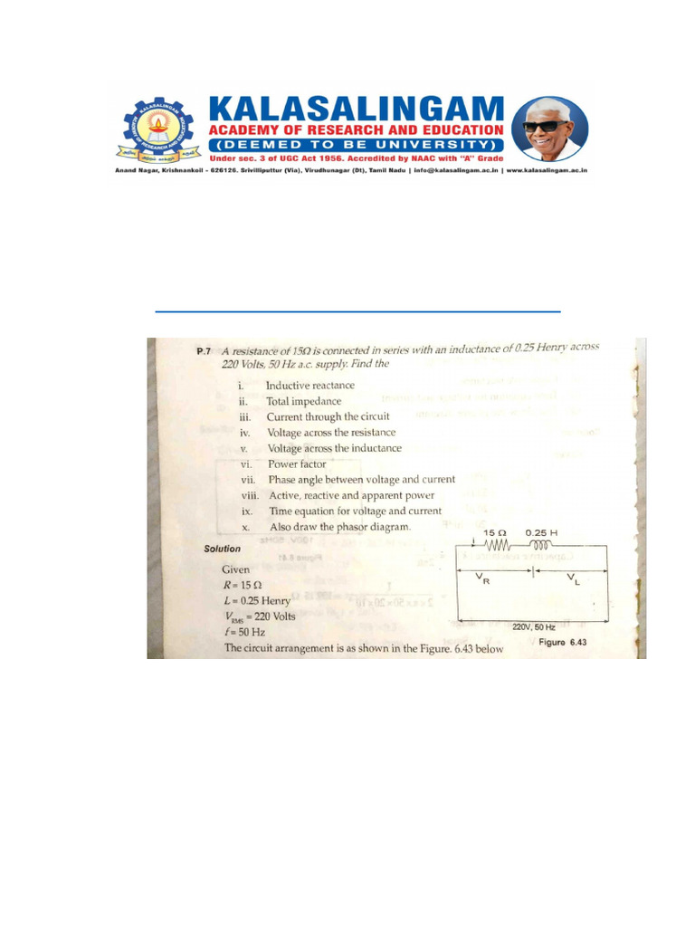 Practice Sheet AC Circuit Analysis_new_15!10!2024 | PDF | Electrical ...