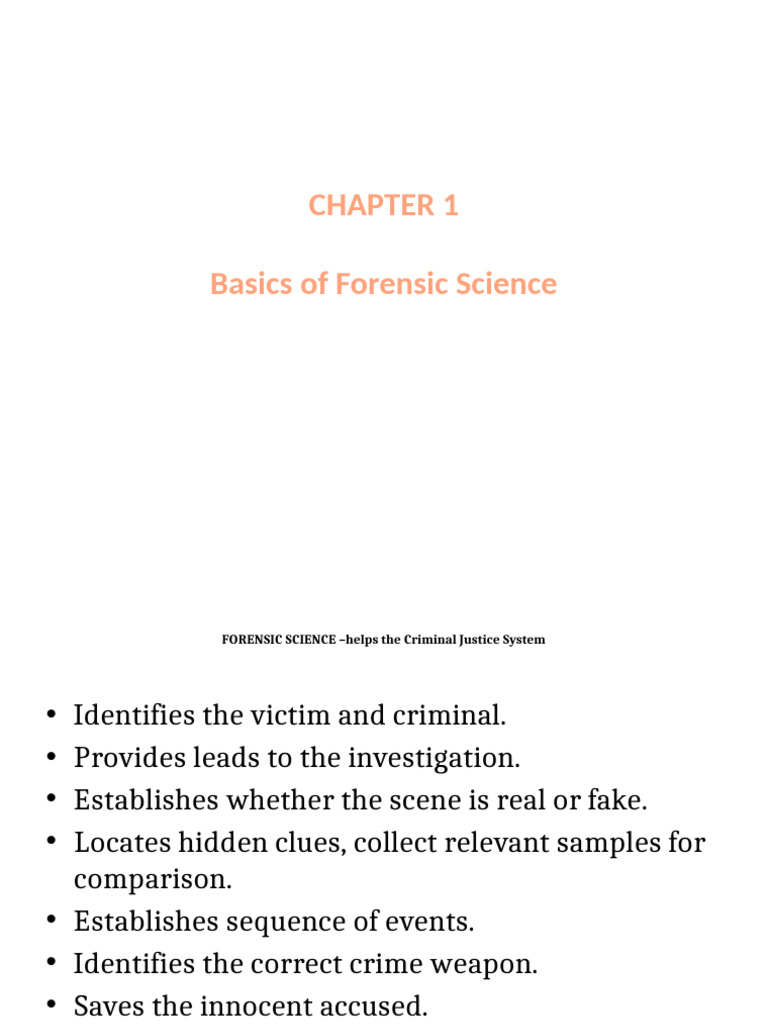 Basics of Forensic Science | PDF | Forensic Science | Fingerprint