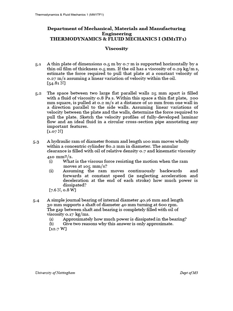 EXERCISE 5 - Viscosity | PDF