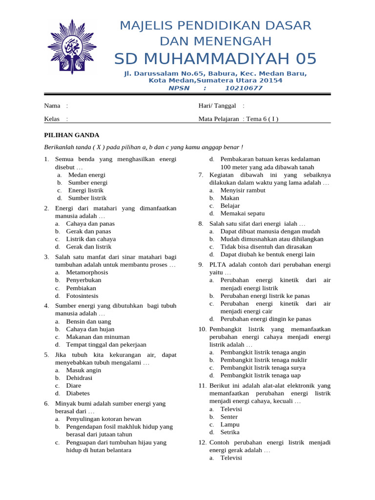 Ujian Tema III | PDF