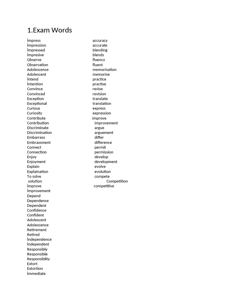 1 Examword | PDF