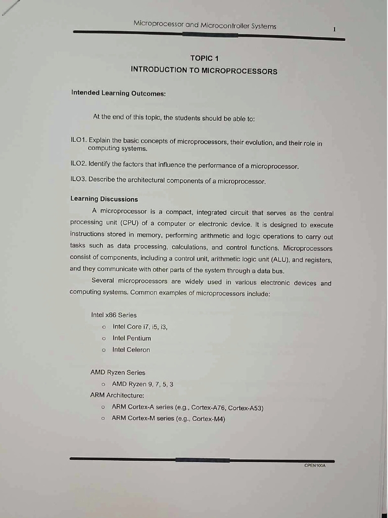 microprocessors and micocontrollers | PDF | Central Processing Unit | Computer Architecture