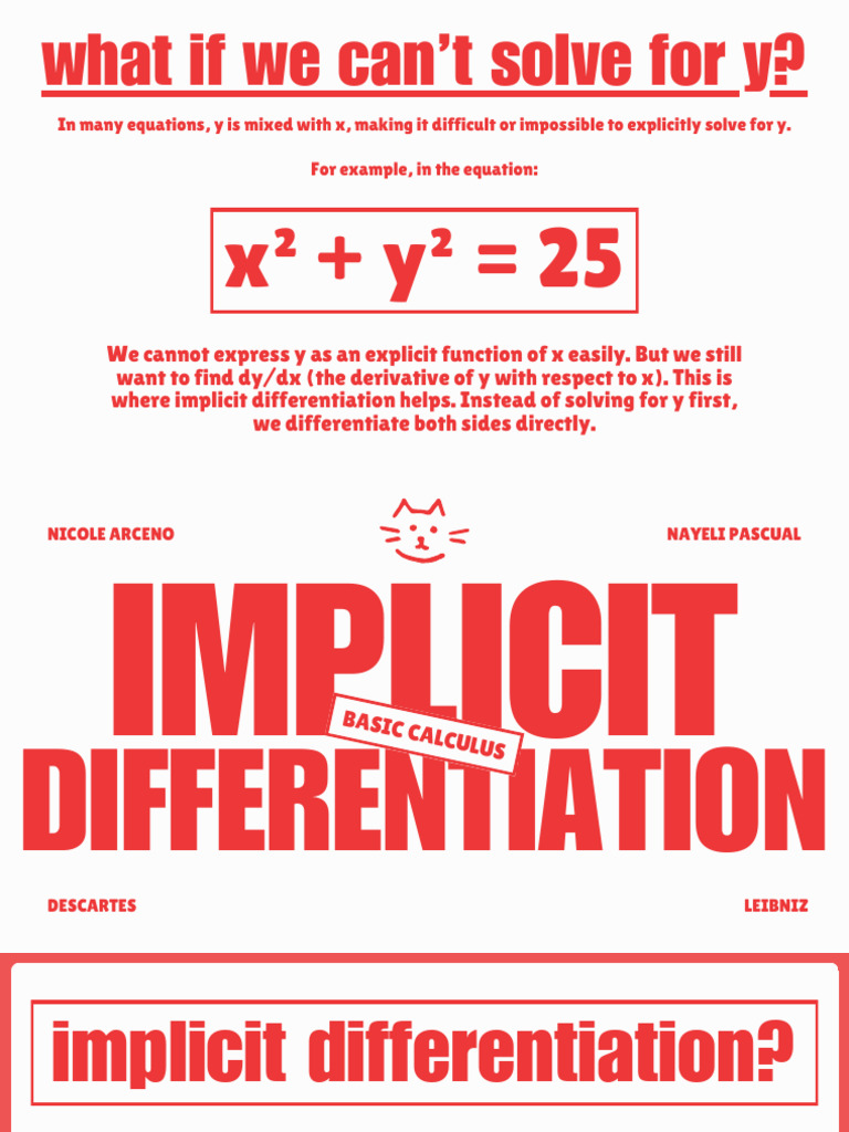 Implicit Differentiation.pdf | PDF | Derivative | Mathematical Concepts
