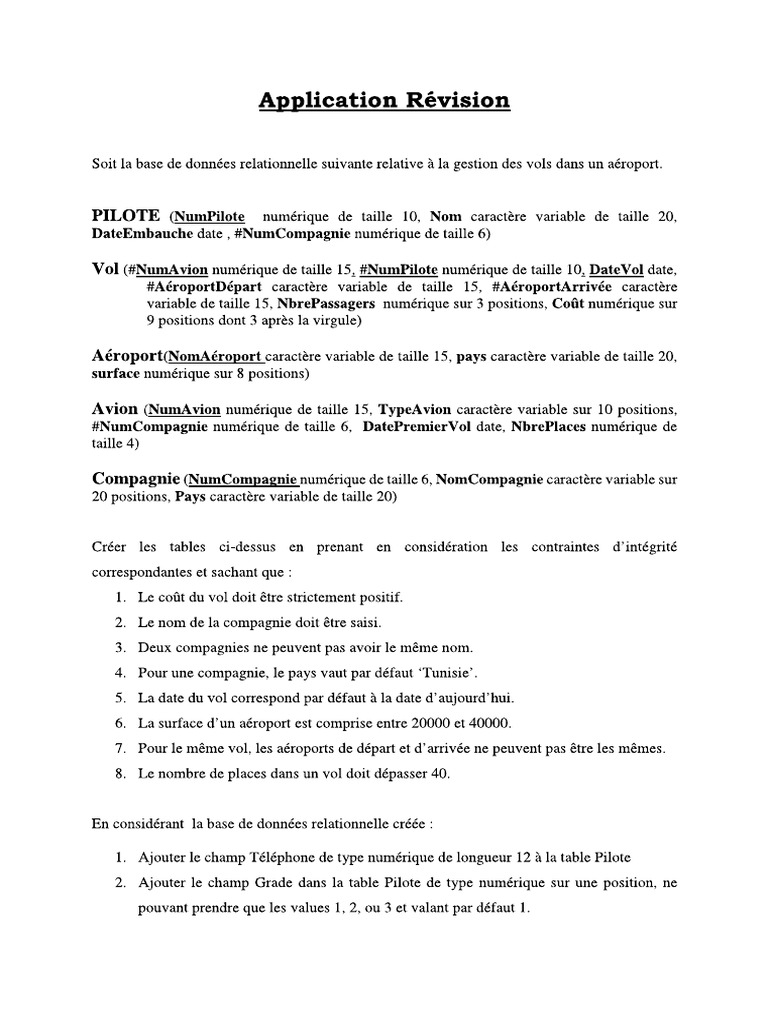 Corrigé Application de Révision | PDF