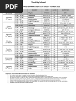 Matric Rewrite Timetable 2025 | PDF