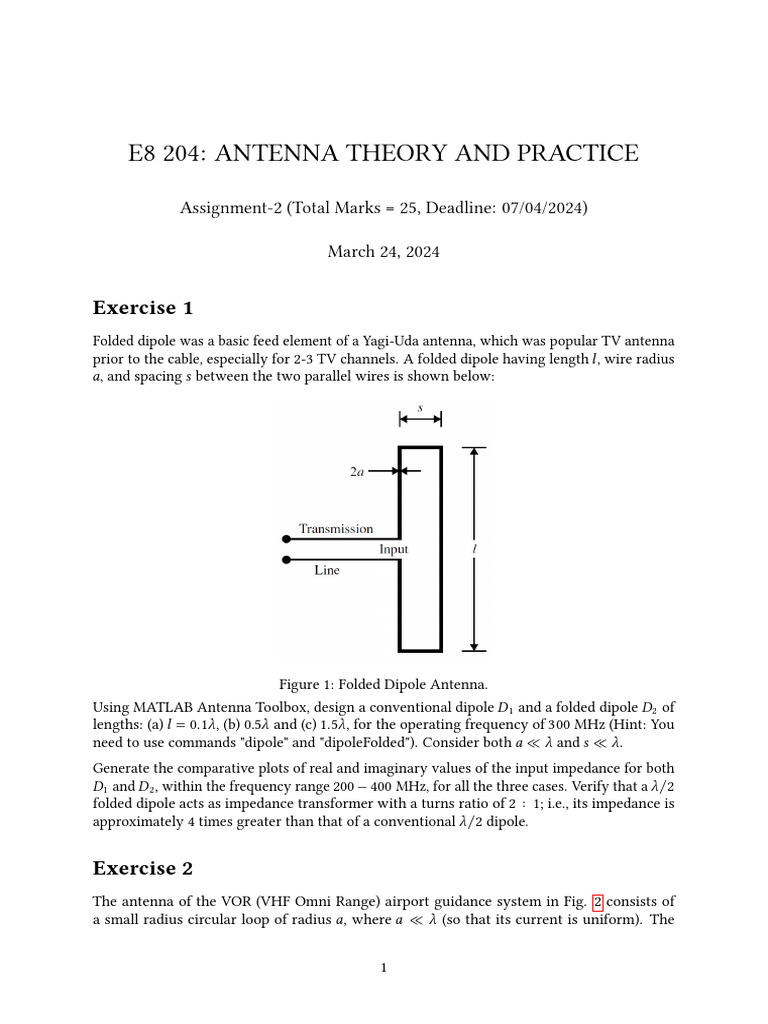 E8204 Jan2023 2024 Assignment 2 | PDF | Antenna (Radio) | Physical Phenomena