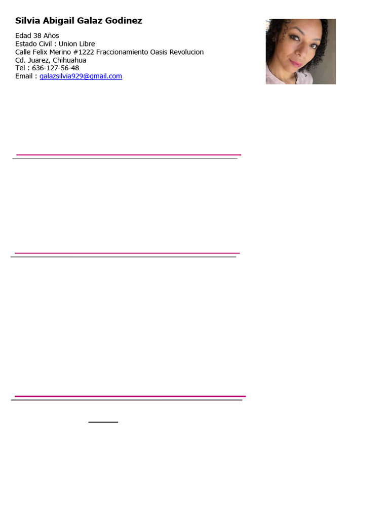 CV Abigail Galaz | PDF | Business