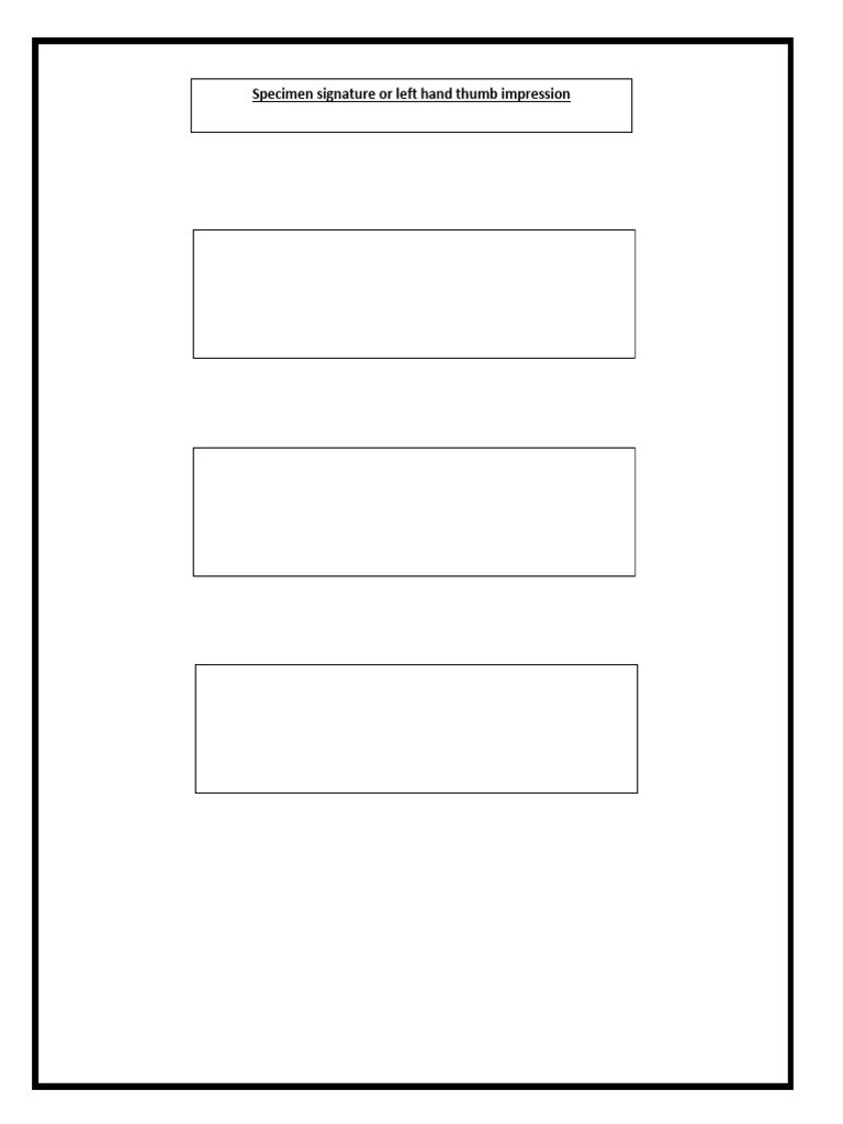 Specimen Signature | PDF
