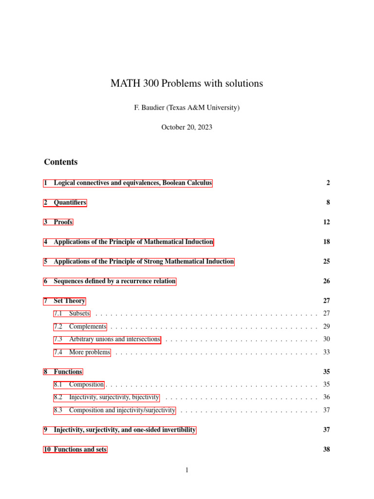 300 Problems Solutions | PDF | Formalism (Deductive) | Mathematical Concepts