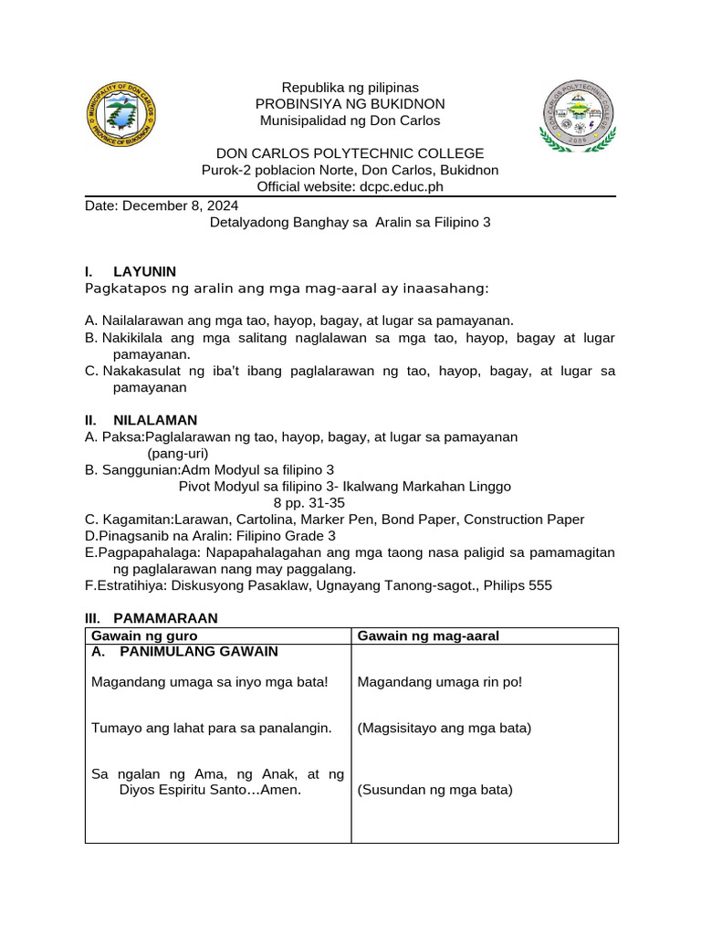 shaira Repueles , lesson plan (educ 103) | PDF