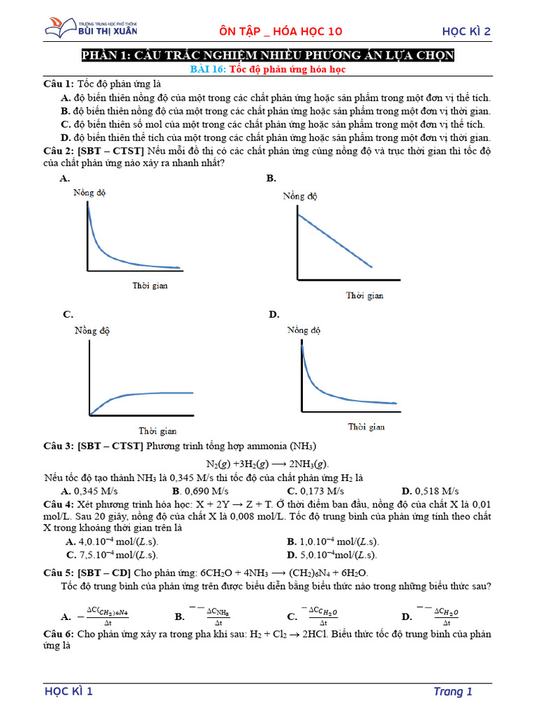 File Ôn Tập Hóa 10 - HK2 - HS | PDF
