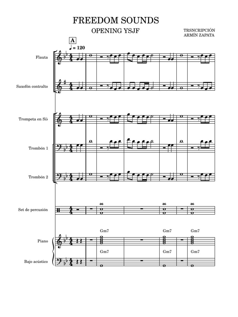 Freedom Sounds Opening Transcription | PDF