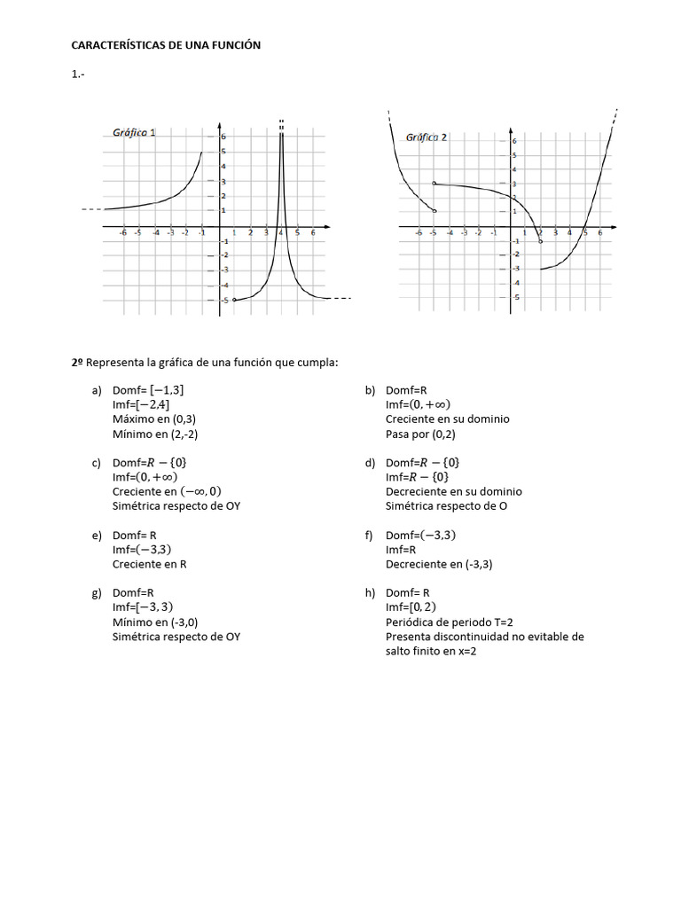 Tarea Funciones 4 Eso B | PDF