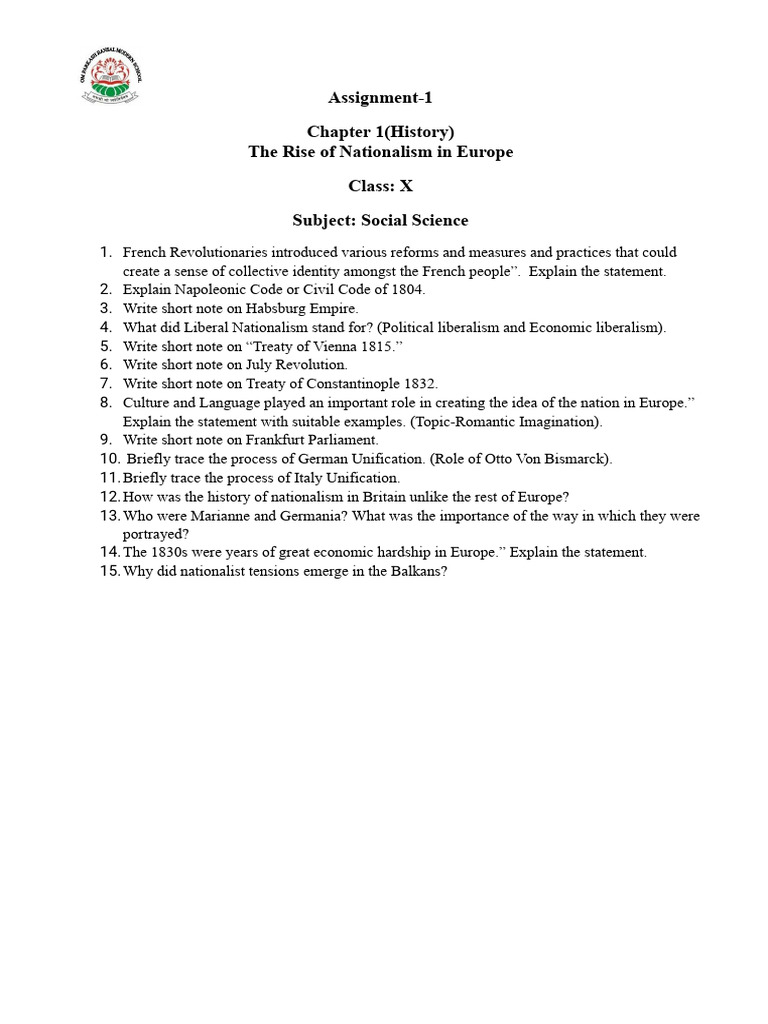 Nationalism in Europe: Key Concepts | PDF