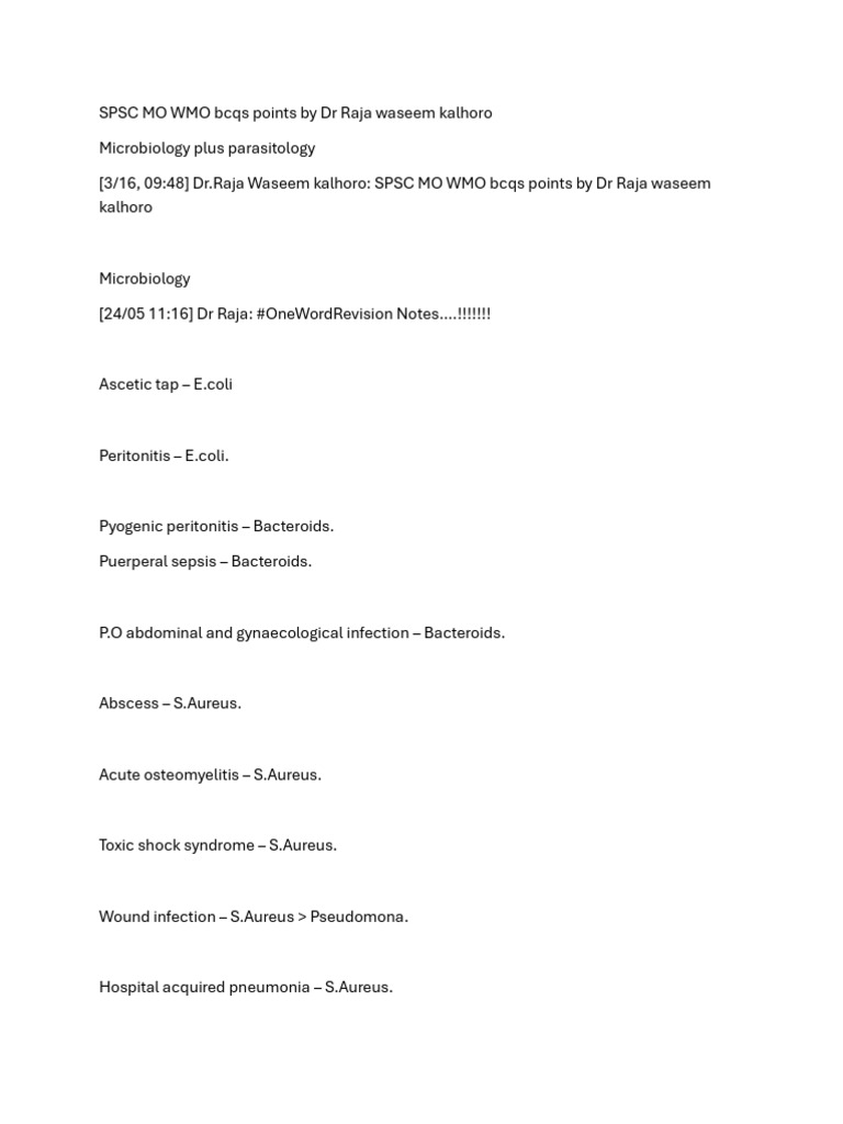 micro and parasitology by Dr Raja waseem | PDF | Plasmodium | Malaria