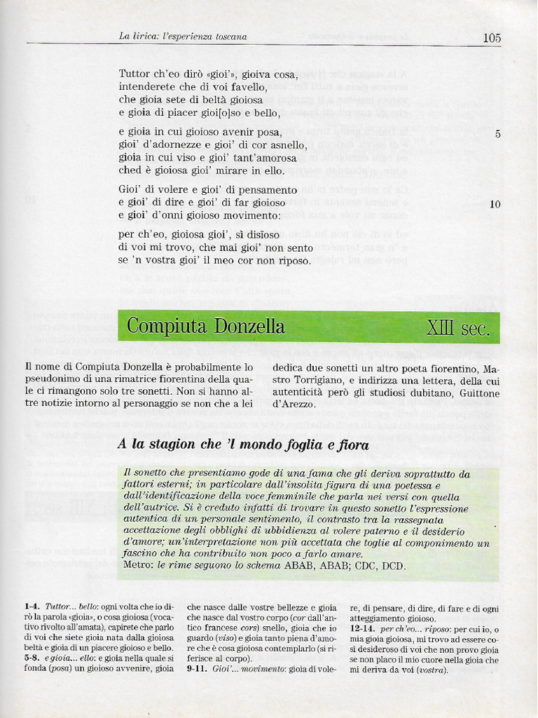 Compiuta Donzella - A La Stagion (19.12.2023.) | PDF