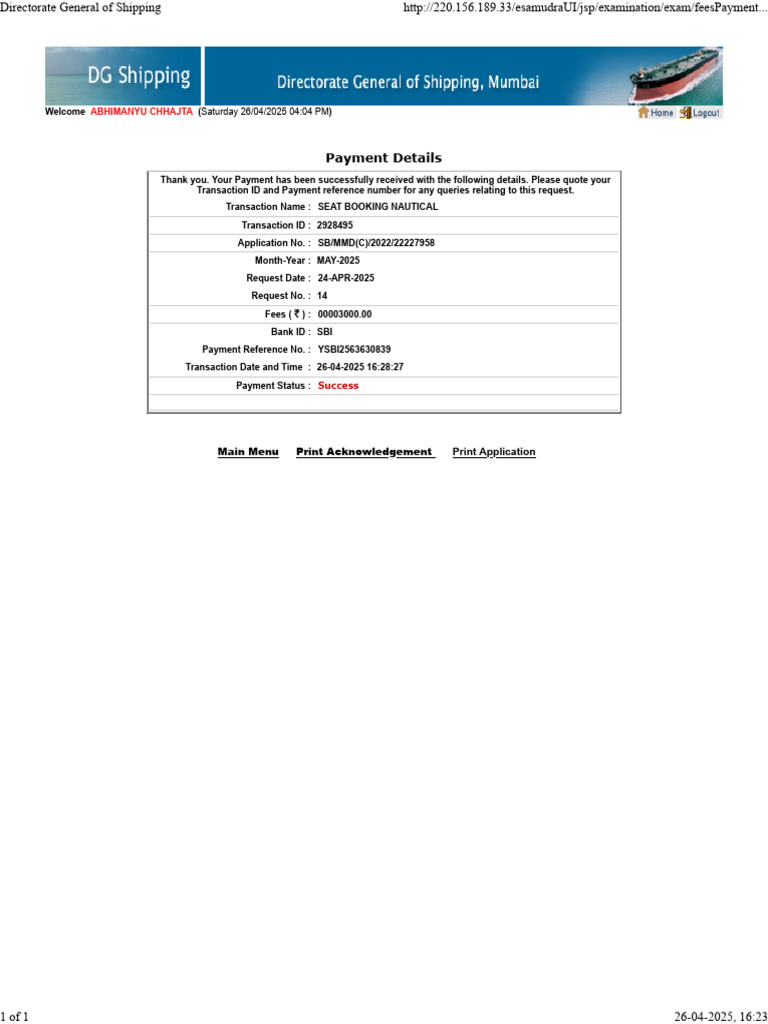 Directorate General of Shipping | PDF