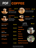 Menu Lengkap Bagi Kopi dan Harga | PDF