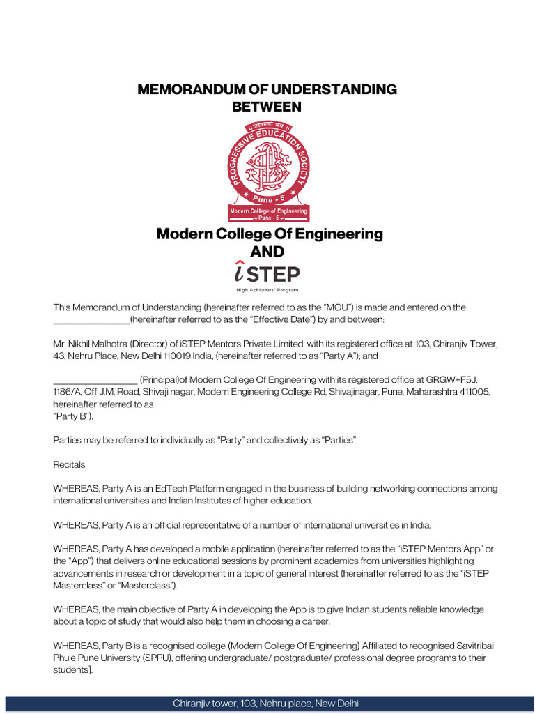 Modern College of Engineering | PDF | Mediation | Justice