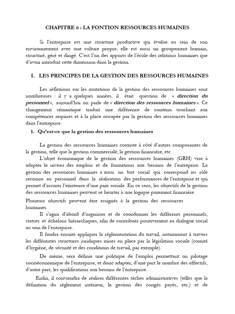 Gestion des ressources humaines moderne | PDF | Recrutement | Gestion ...