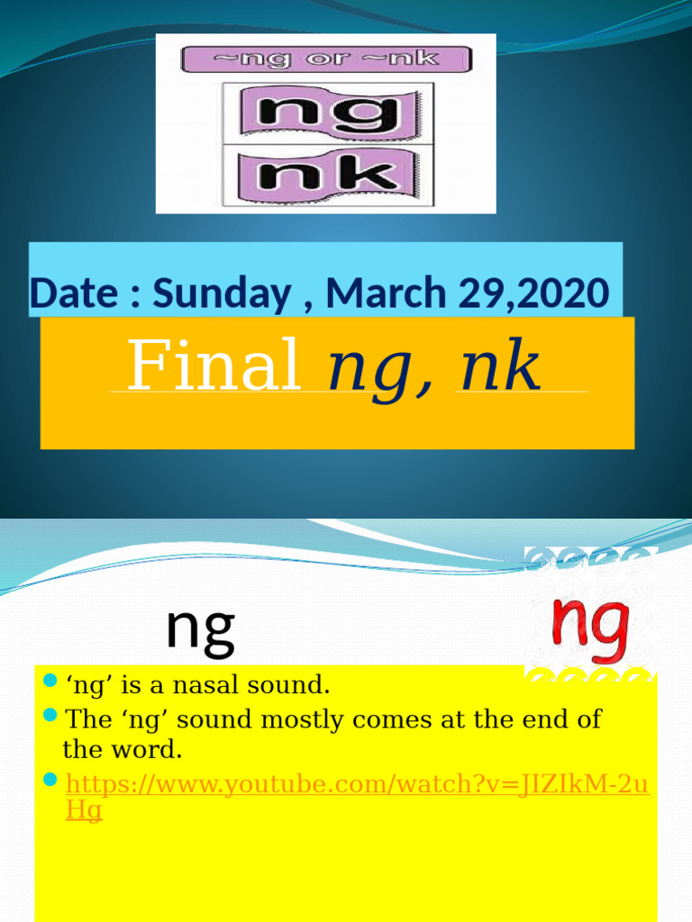 Consonant NG, NK | PDF
