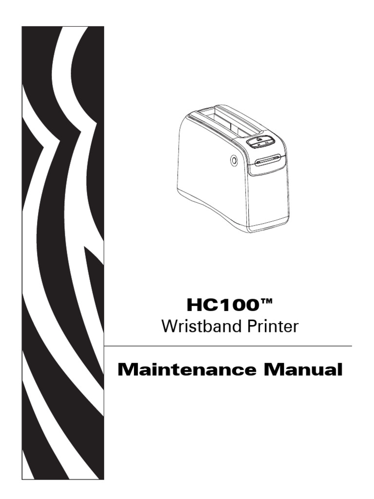 Zebra Hc100 Wristband Printer Maintenance Manual | PDF | Electrical Connector | Printer (Computing)