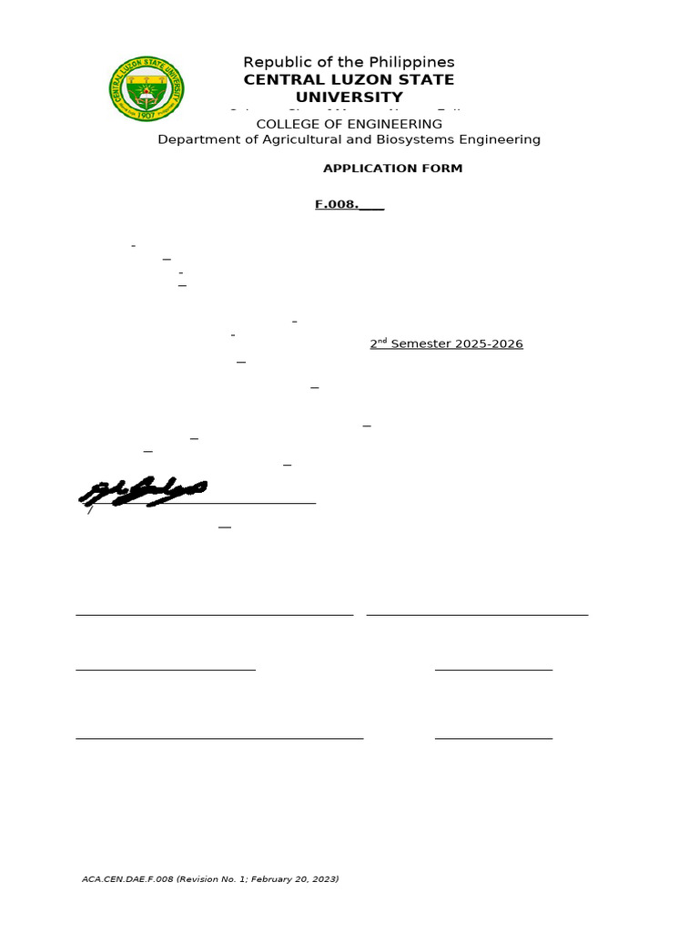 Ricky Salazar - Immersion Application Form | PDF | Philippines