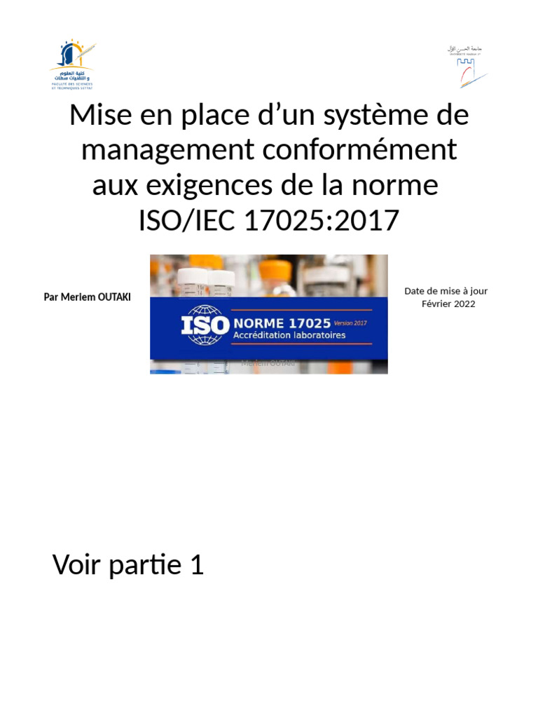 ISO-IEC 17025-2017 - Partie 2 | PDF | Gestion des risques | Risque