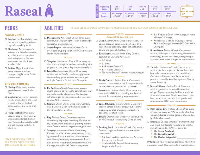 Land of Eem Fillable Rascal Reference | PDF | Role Playing Games | Gaming
