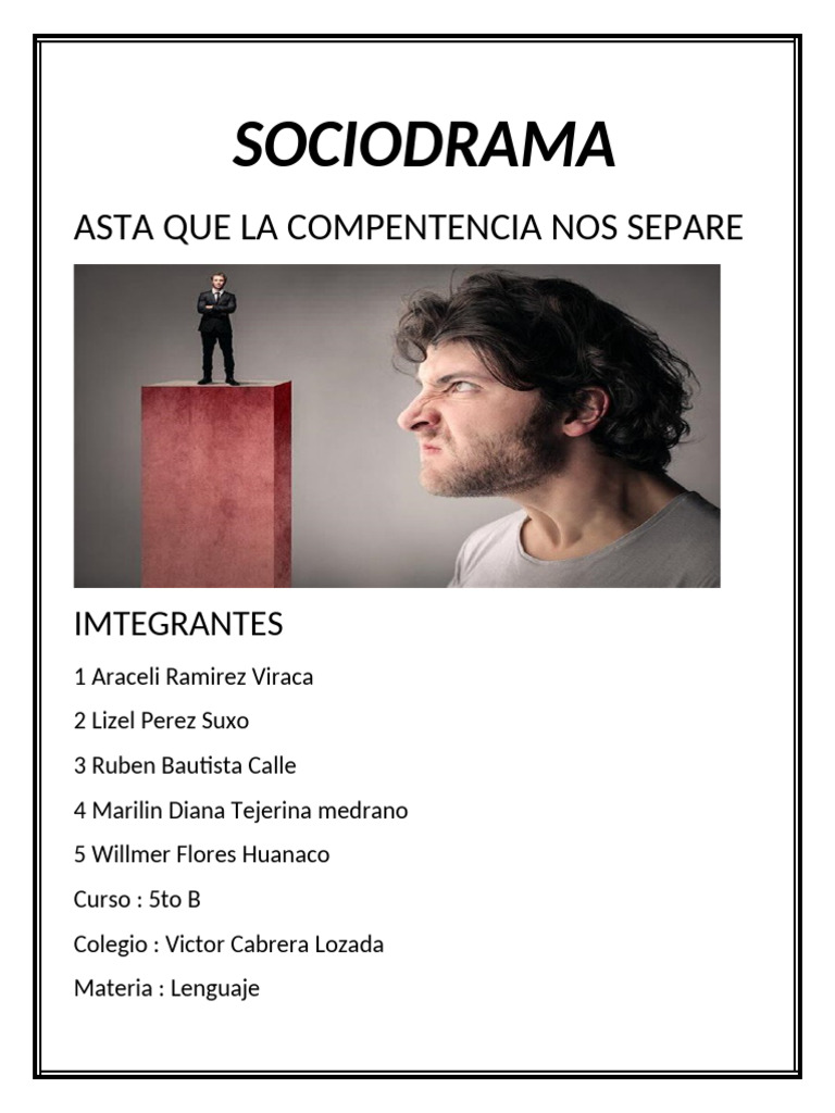 Sociodrama: Hasta que la competencia nos separe | PDF