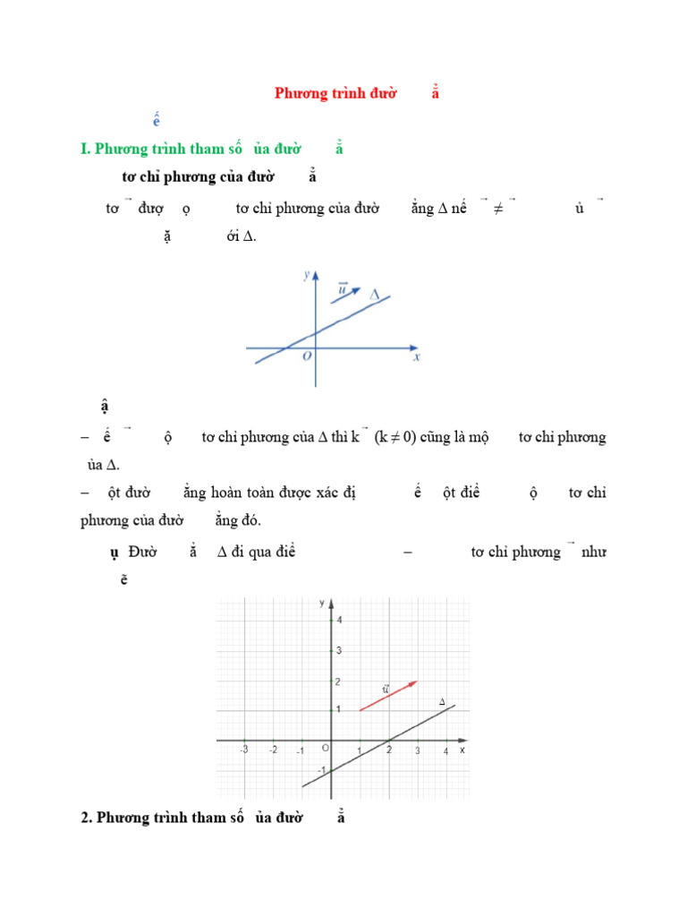 Ly Thuyet Phuong Trinh Duong Thang Chi Tiet Toan Lop 10 Canh Dieu | PDF