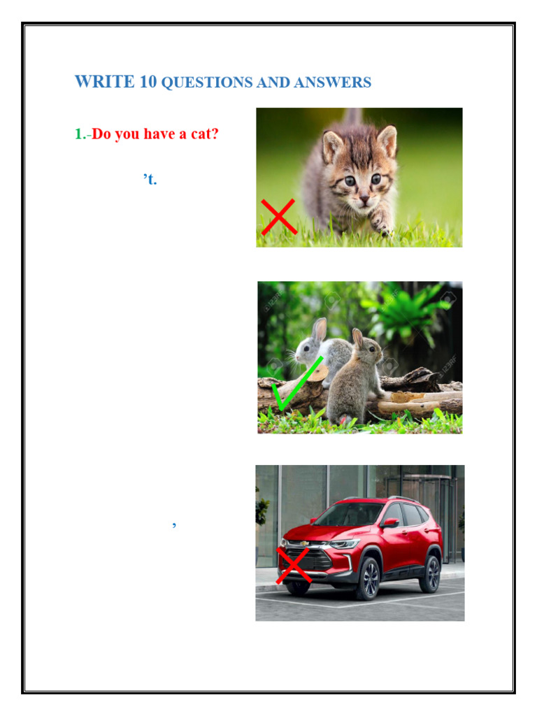 Write 10 Questions and Answers | PDF