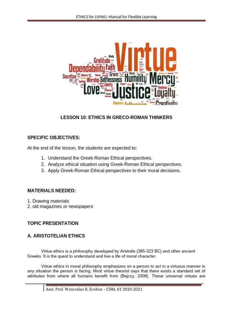 Greek-Roman Ethical Perspectives Explained | PDF | Virtue | Ancient ...
