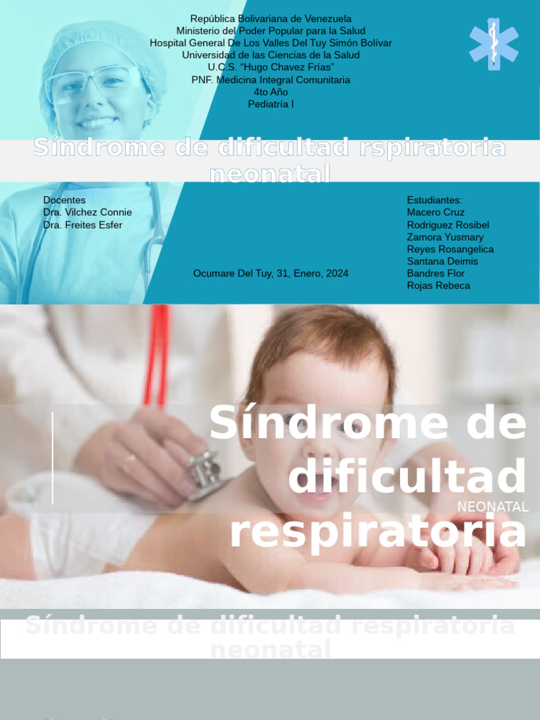 Síndrome de Dificultad Respiratoria Neonatal | PDF | Especialidades Medicas | Enfermedades y ...