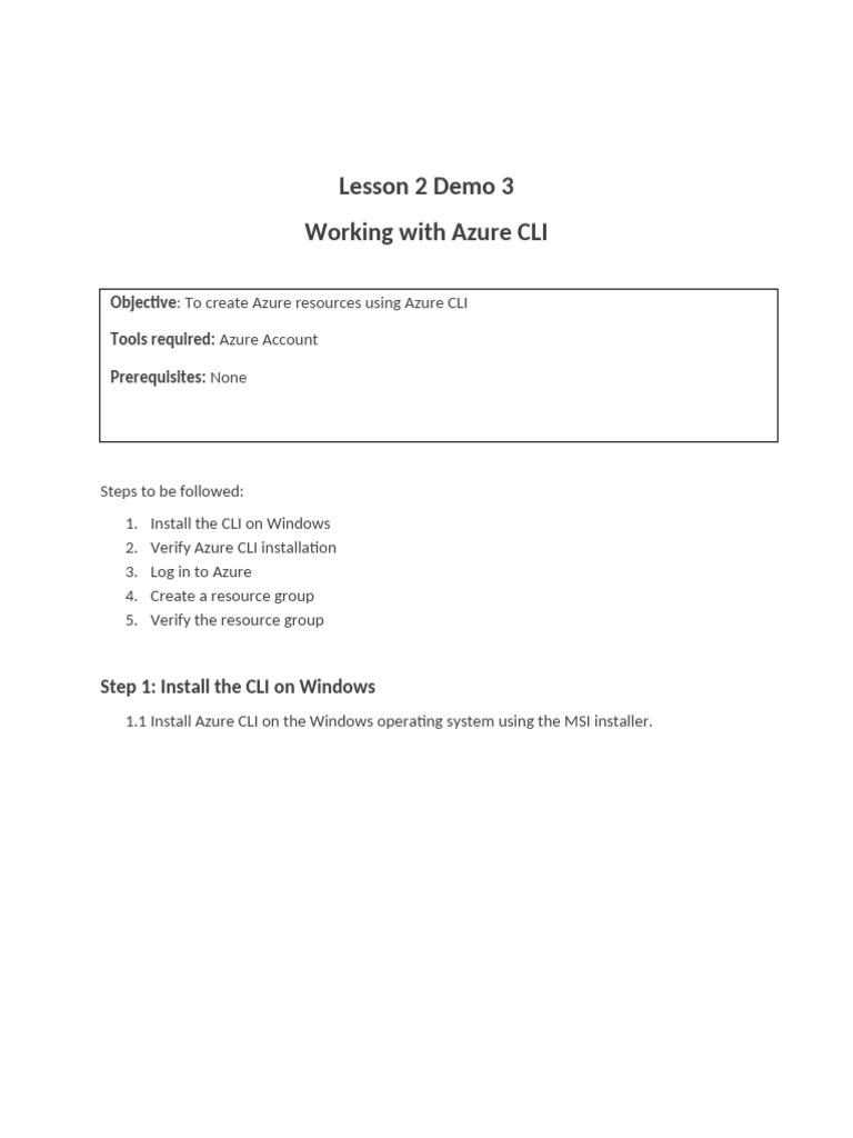 3 Working With Azure Cli Pdf 9427