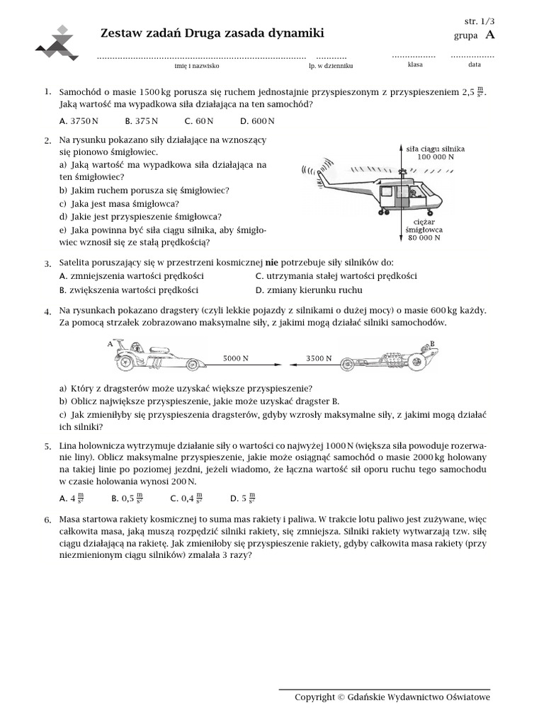 3 Druga Zasada Dynamiki | PDF