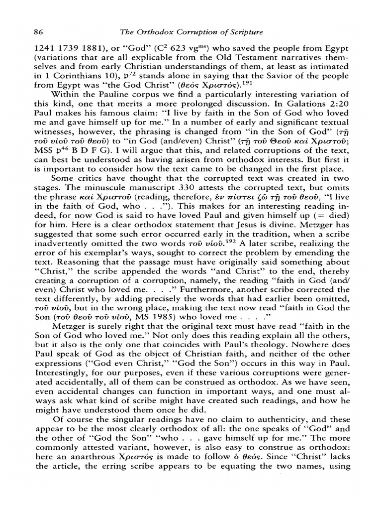 The Orthodox Corruption of Scripture The Effect of Early Christological ...