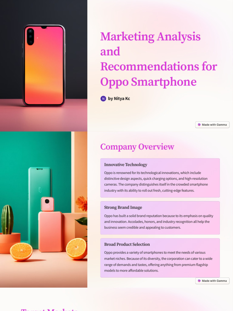 Marketing Analysis and Recommendations For Oppo Smartphone | PDF ...