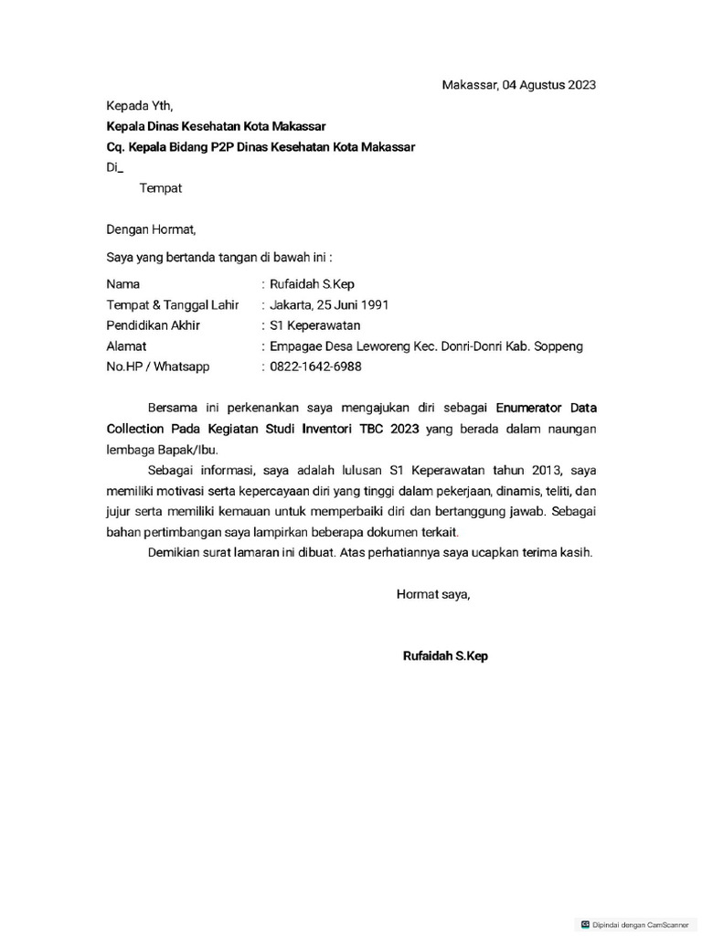 Surat Lamaran | PDF
