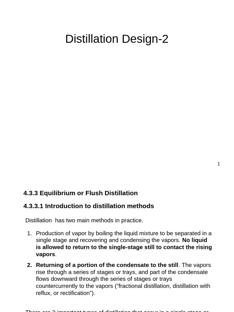 Distilation design - 2 | PDF | Distillation | Applied And ...