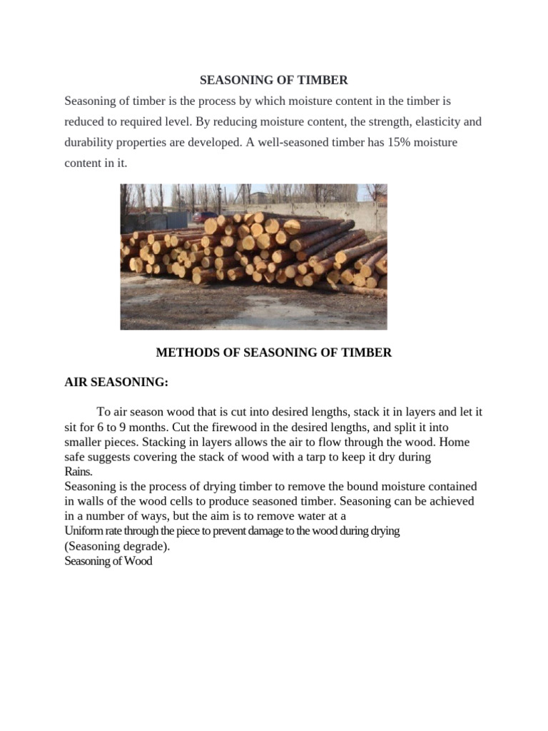 Moisture Content in Seasoned Timber | PDF | Wood | Lumber