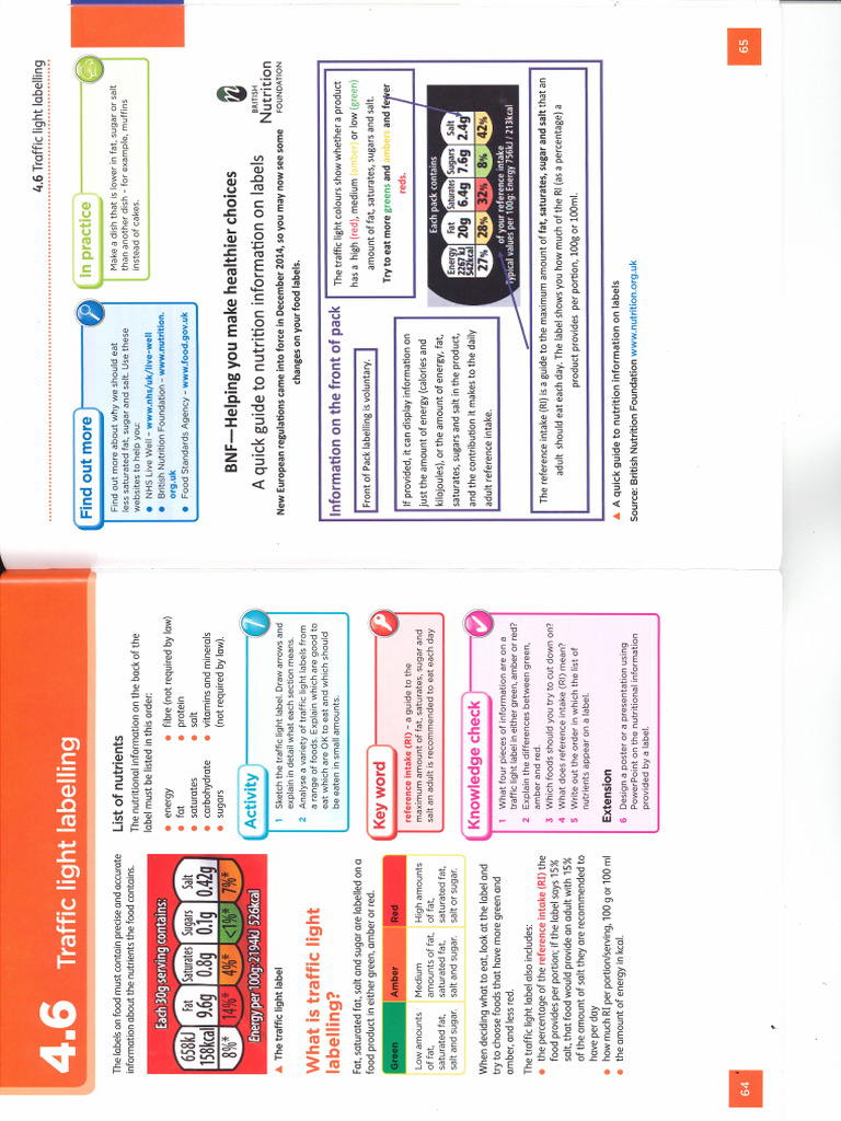 Traffic Light Labelling | PDF